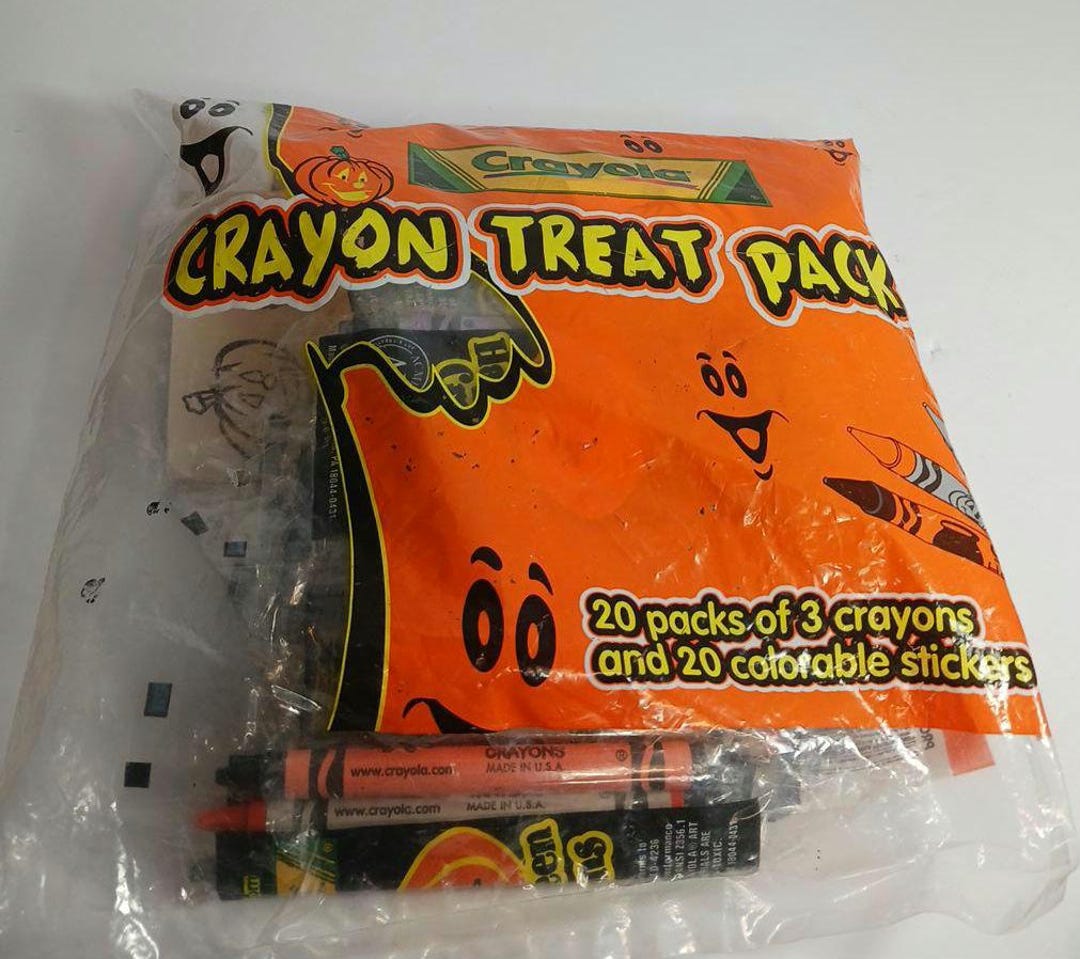 Crayola Crayon Treat Pack Bag Hallmark 20 Pack Halloween Vintage 2001 ...