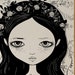 Goth Girl Coloring Book Page Download Printable High Quality Instant ...