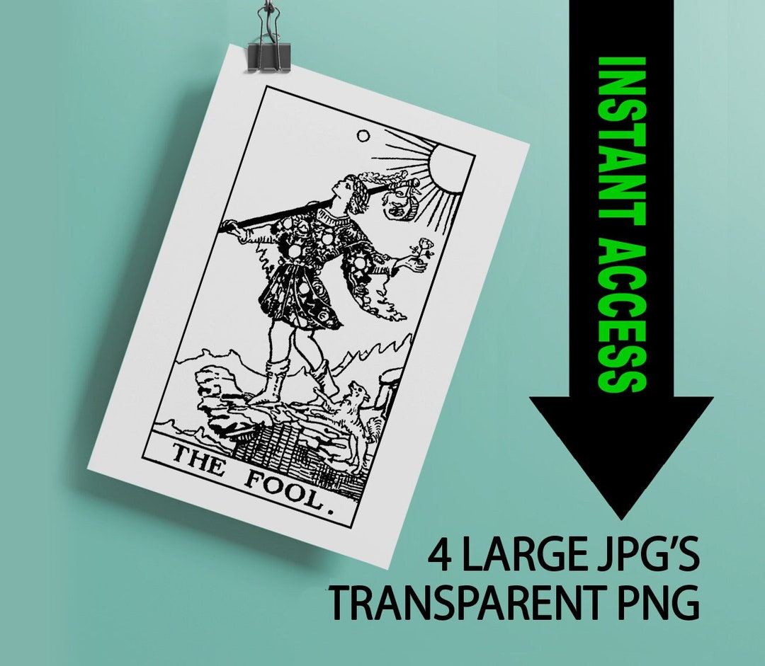The Fool Tarot Card Download Printable High Quality Tarot Card Etsy