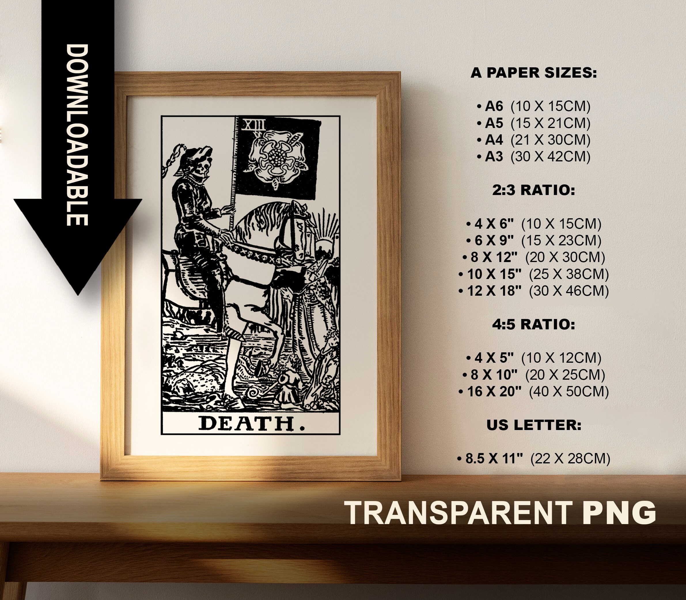 The Death Card Tarot Card Download Printable High Quality Tarot Card ...