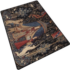 Medieval Unicorn - Accent Rug - Art Rug - Sofa Area Rug - Etsy