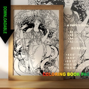 Lilith Goddess Coloring Book Art - Download Printable High Quality ...