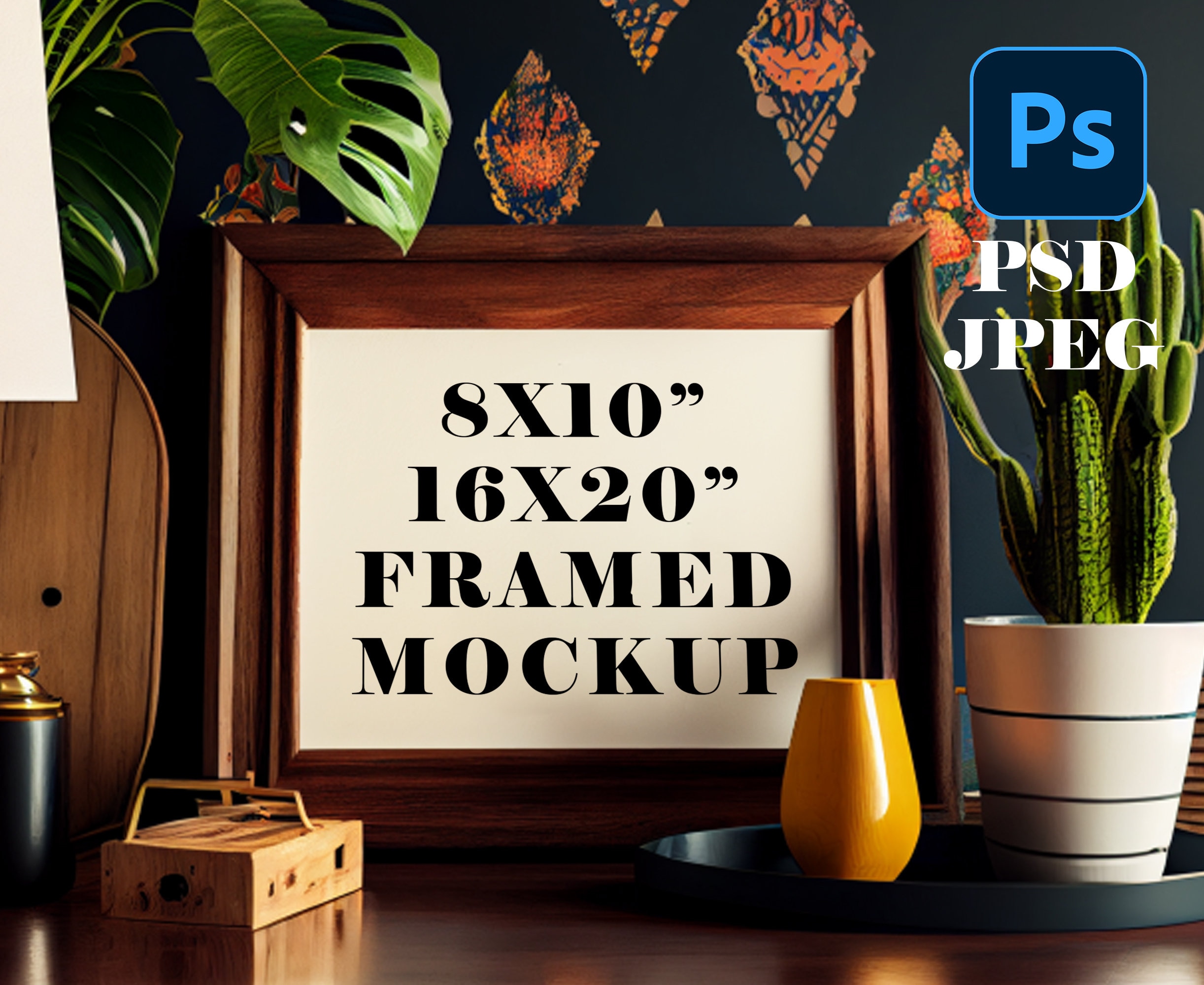 8x10 Inch Poster Mockup - Downloadable Room Scene PSD Mockup - Instant ...