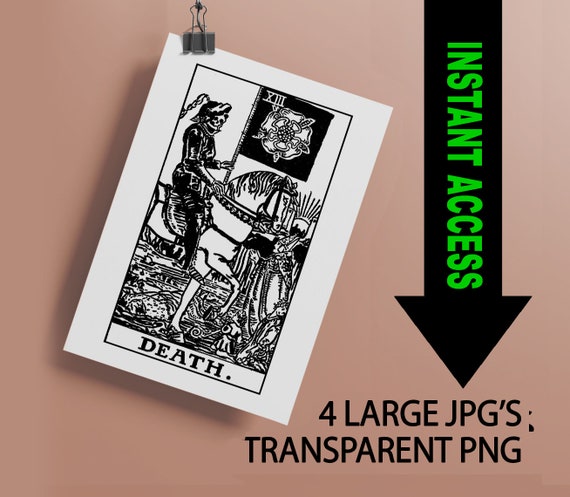 The Death Card Tarot Card Download Printable High Quality | Etsy