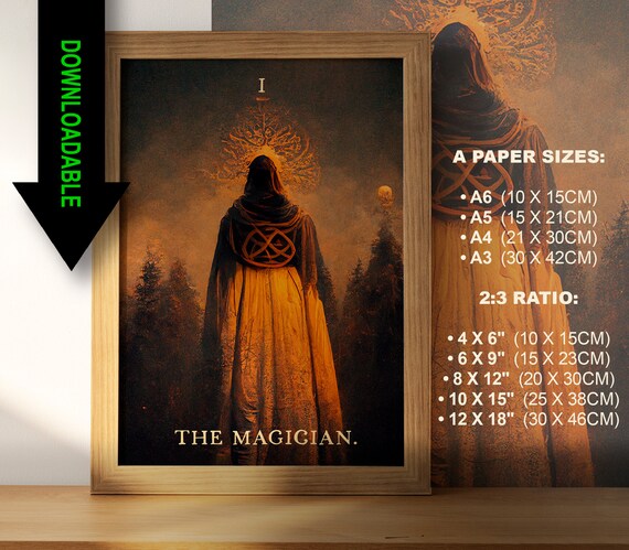 The Magician Full Color Card Tarot Card Download Printable - Etsy
