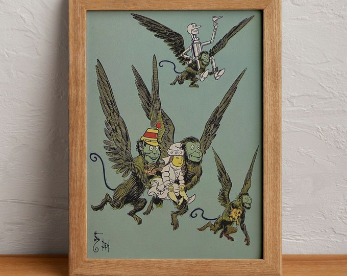 Wizard of Oz Print Flying Monkeys Poster no Frame - Etsy
