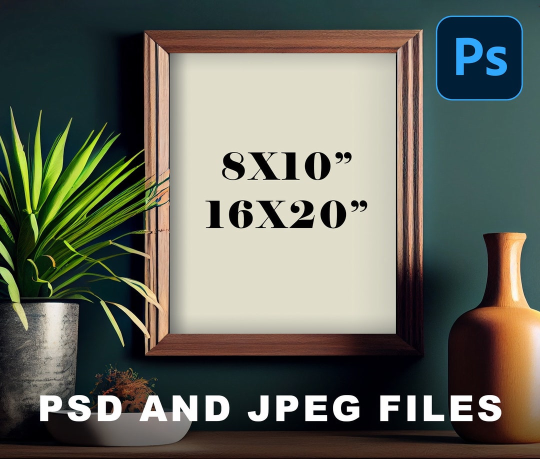 8x10 Inch Poster Mockup - Downloadable Room Scene PSD Mockup - Instant ...