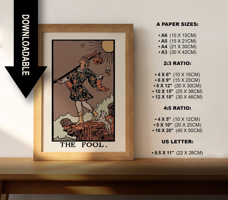 The Fool Tarot Card Download Printable High Quality Harvest - Etsy