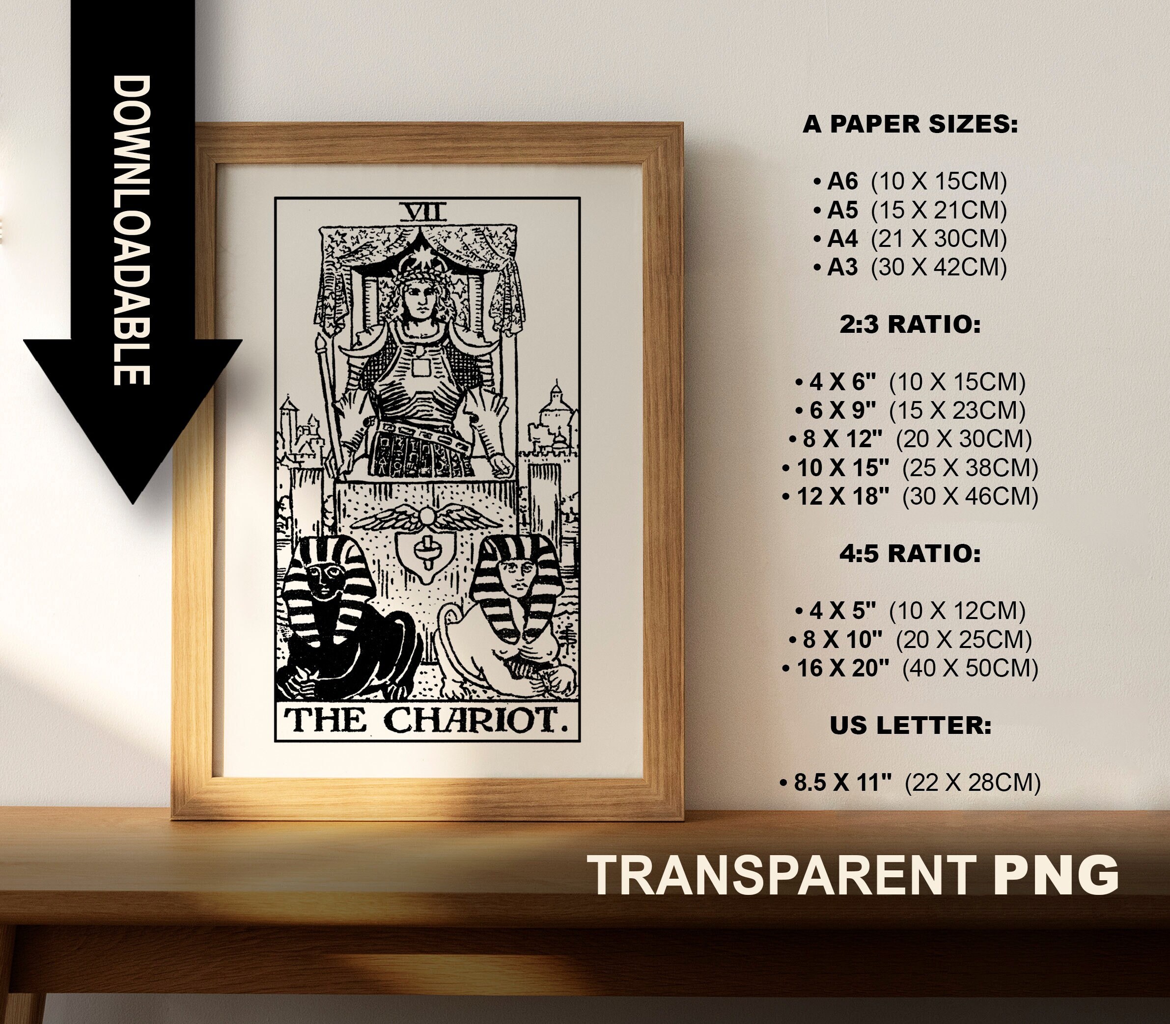 The Chariot Tarot Card Download Printable High Quality Tarot Card ...