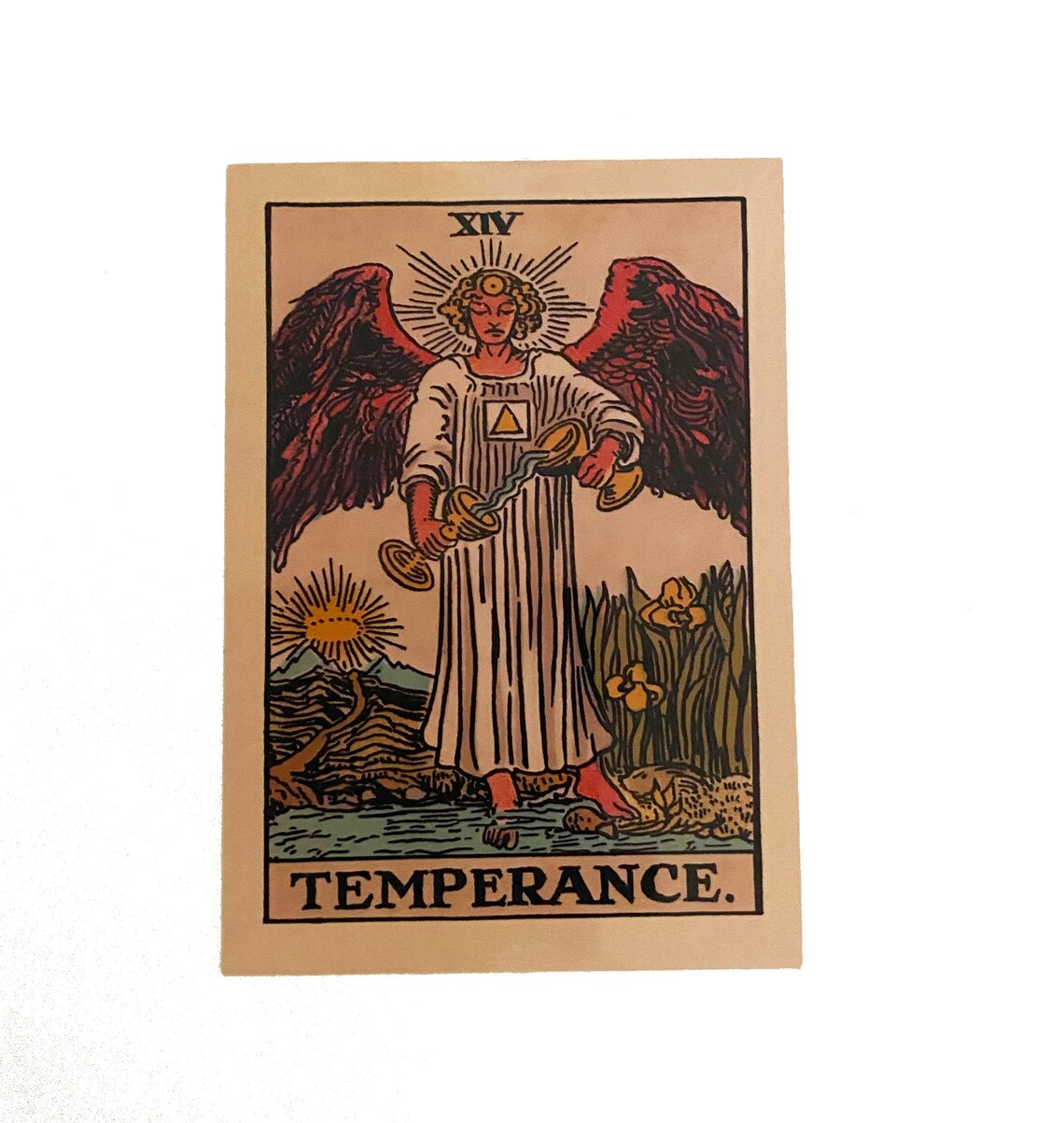 Temperance Card Tarot Sticker Vinyl Decal Waterproof Glossy Rider Waite ...