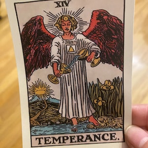 Temperance Card Tarot Sticker - Vinyl Decal - Waterproof - Matte- Rider ...