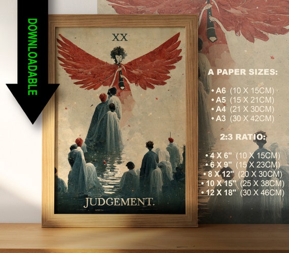 The Judgement Tarot Card Download Printable High Quality Tarot - Etsy