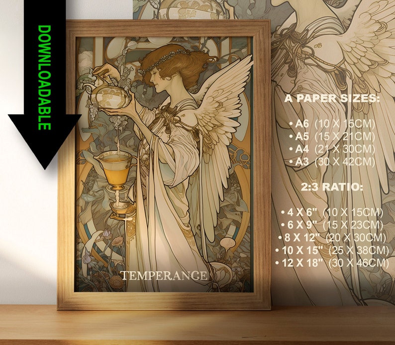 Temperance Tarot - the Temperance Tarot Card - Download Printable High ...