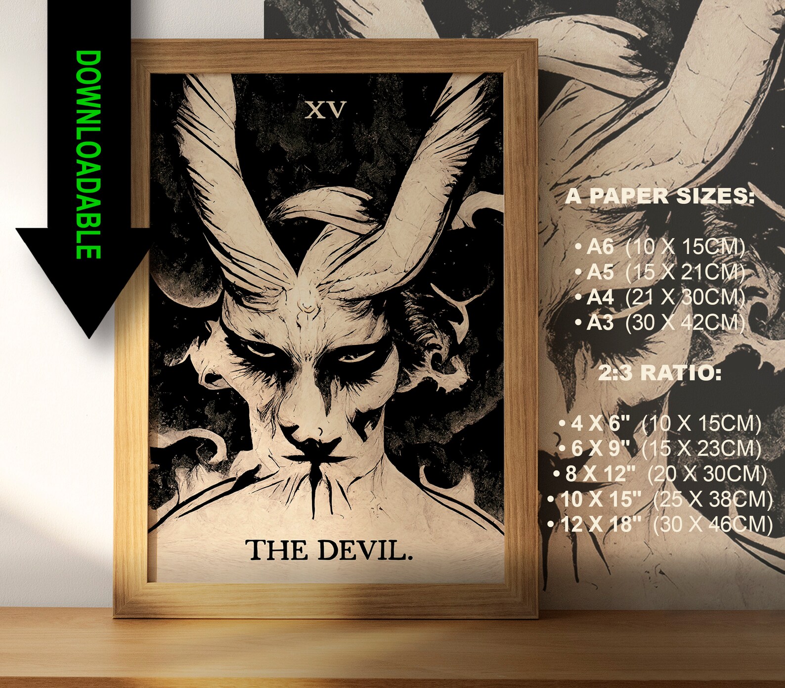 The Devil Tarot Card Download Printable High Quality Tarot - Etsy