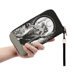 Hecate Wallet - Moon Goddess Purse - Card Holder - Casual Clutch Wallet ...