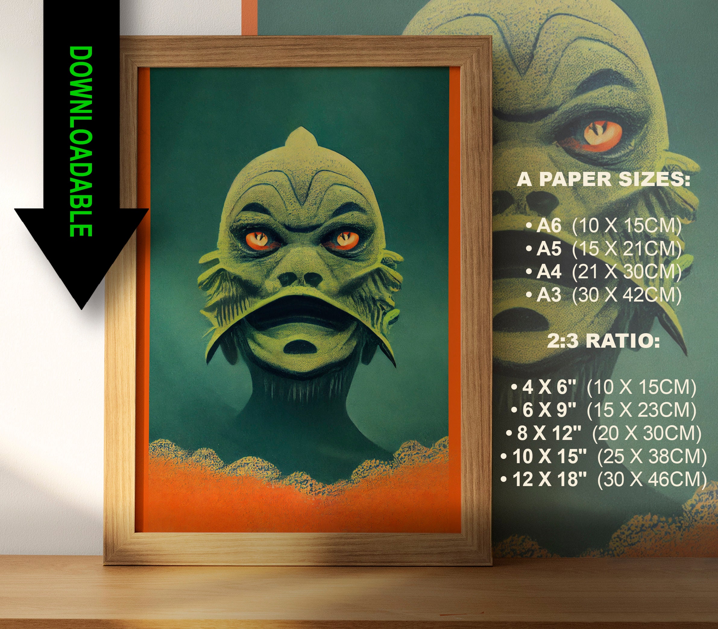 The Creature From the Black Lagoon Print Download Printable - Etsy