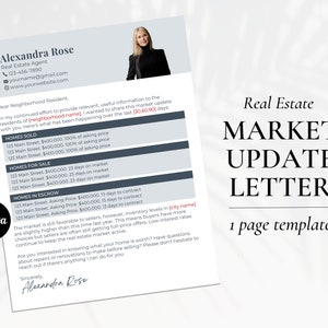 Market Update Letter, Real Estate Market Update Letter, Realtor Market ...