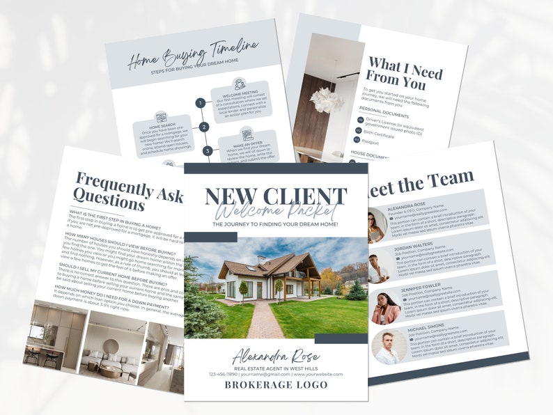Real Estate New Client Packet, Home Buyer Guide, New Client Realtor ...