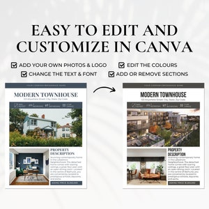 Real Estate Home Feature Sheet Template, Property Flyer, Real Estate ...