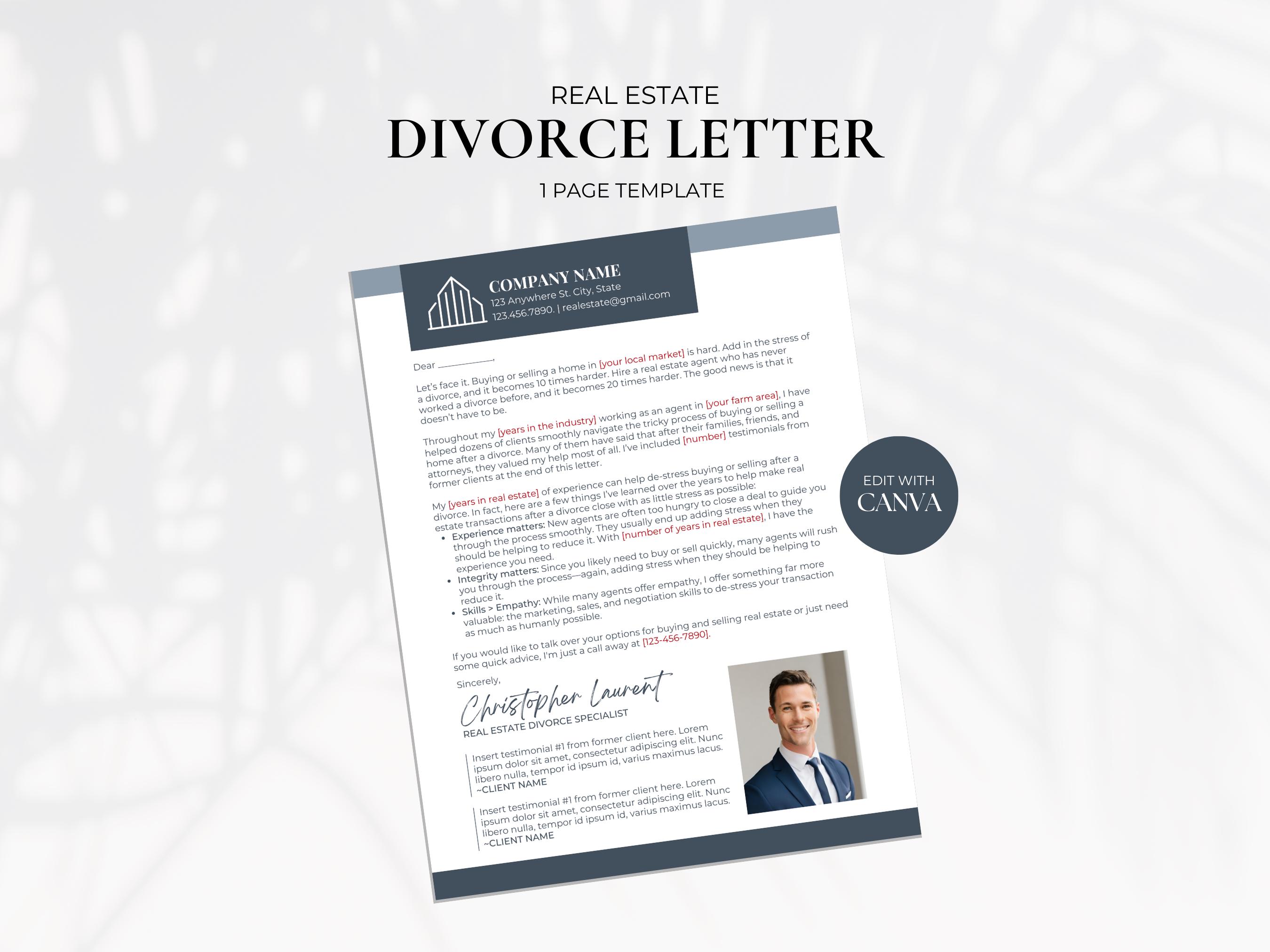 Divorce Letter Format