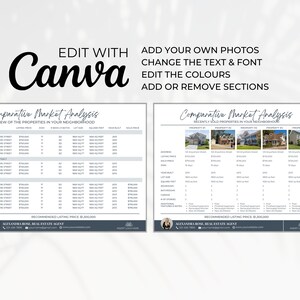 Comparative Market Analysis, Real Estate CMA Template, Realtor CMA ...