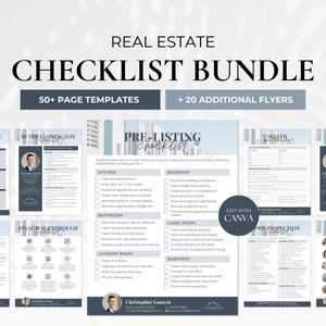 Real Estate Agent Checklist Bundle, Property Listing Checklist, Home ...