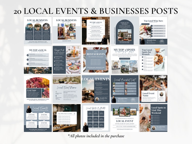 Local Business Realtor Instagram Posts Local Events Instagram - Etsy