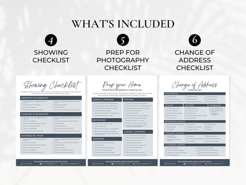 Real Estate Checklist Bundle Listing Checklist for Realtors - Etsy