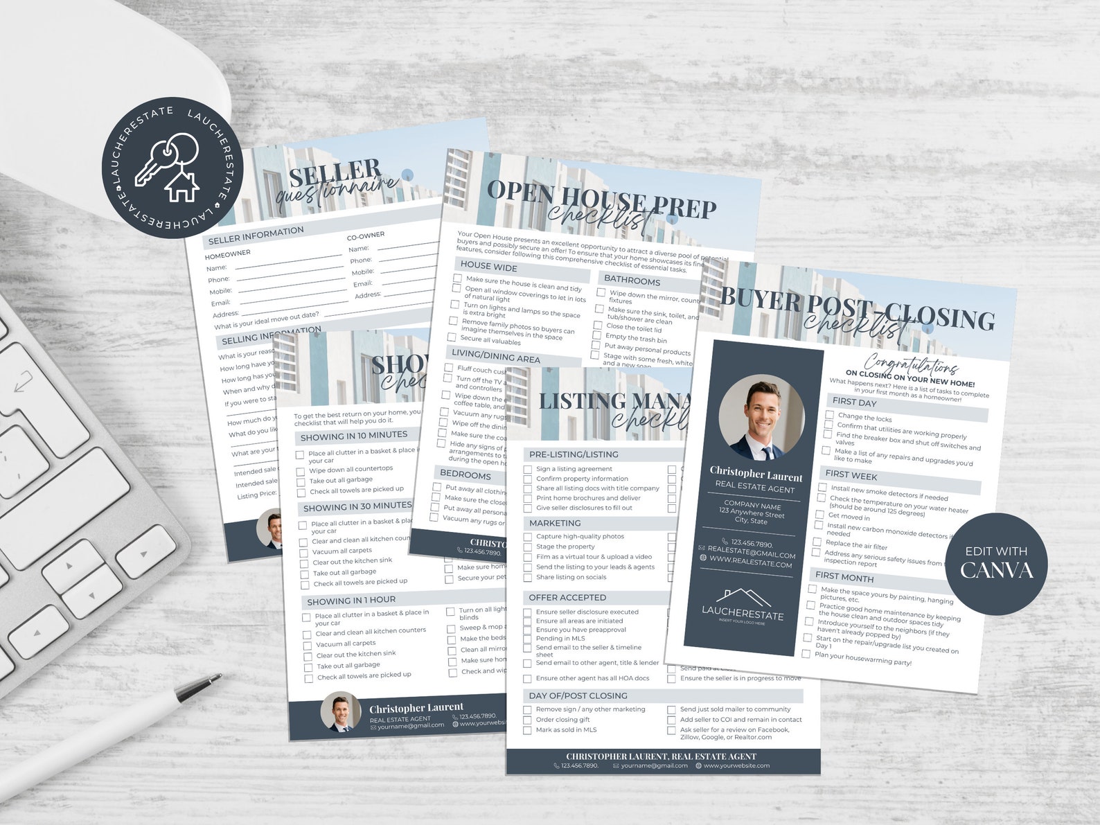 Real Estate Agent Checklist Bundle, Property Listing Checklist, Home ...
