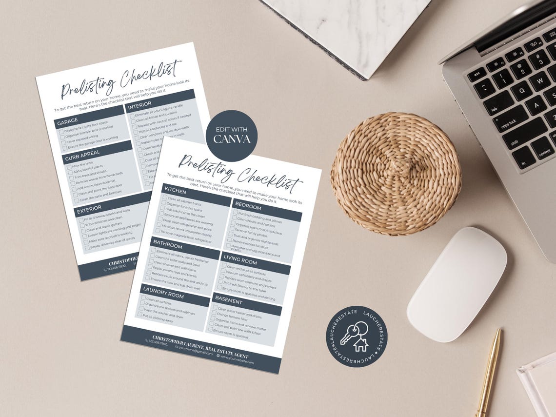 Real Estate Pre-listing Checklist, Home Selling Guide, Home Seller ...