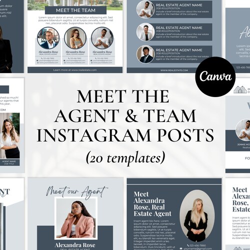 Agent Introduction Instagram Posts Real Estate Team Realtor - Etsy