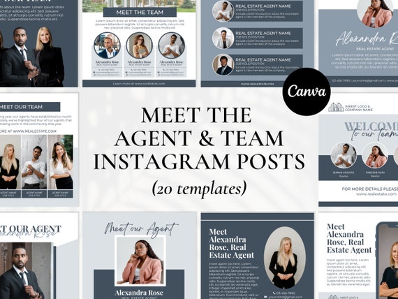 Agent Introduction Instagram Posts Real Estate Team Realtor Etsy