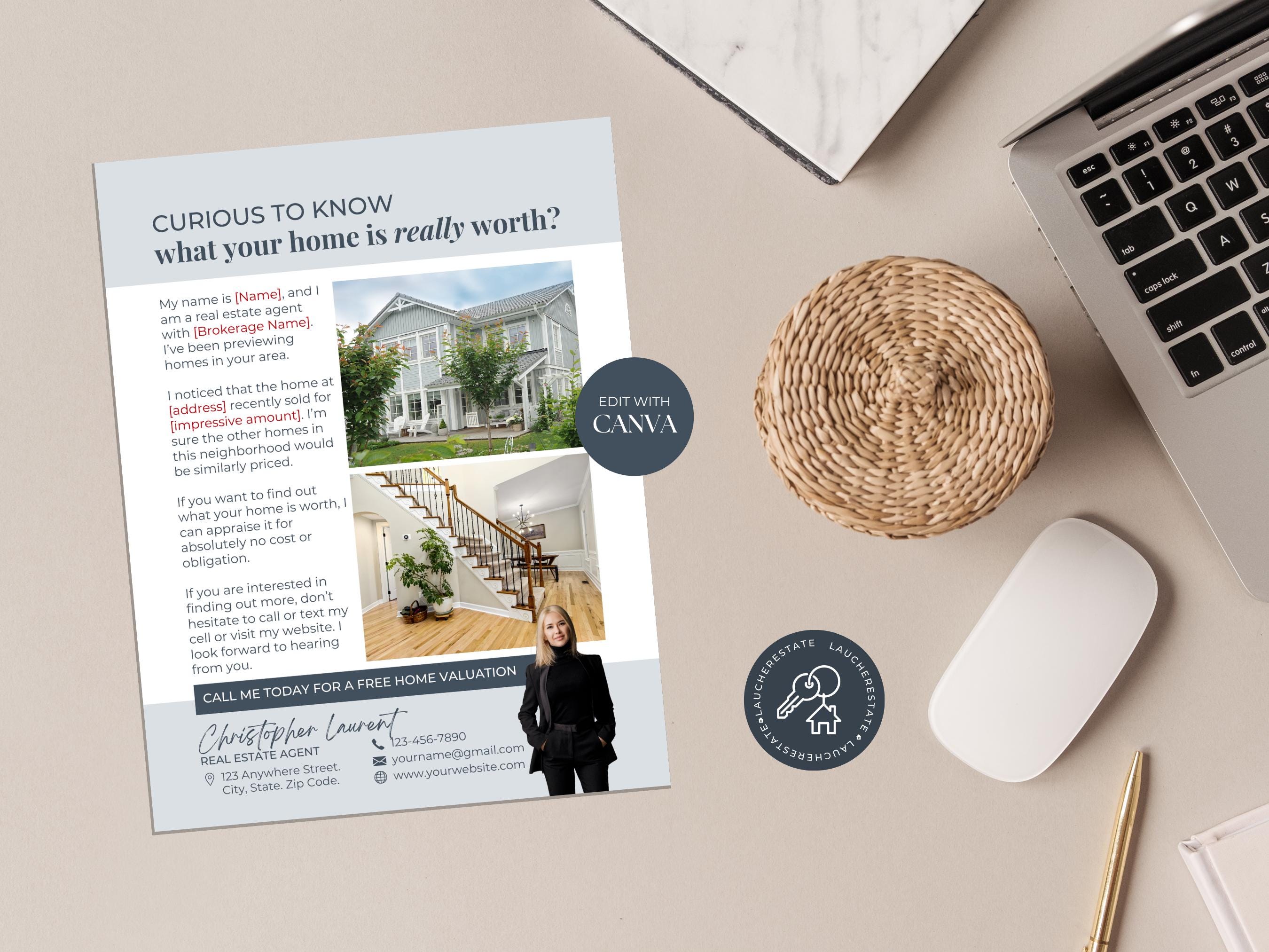 Real Estate Prospecting Letter, Real Estate Letter Template Canva ...