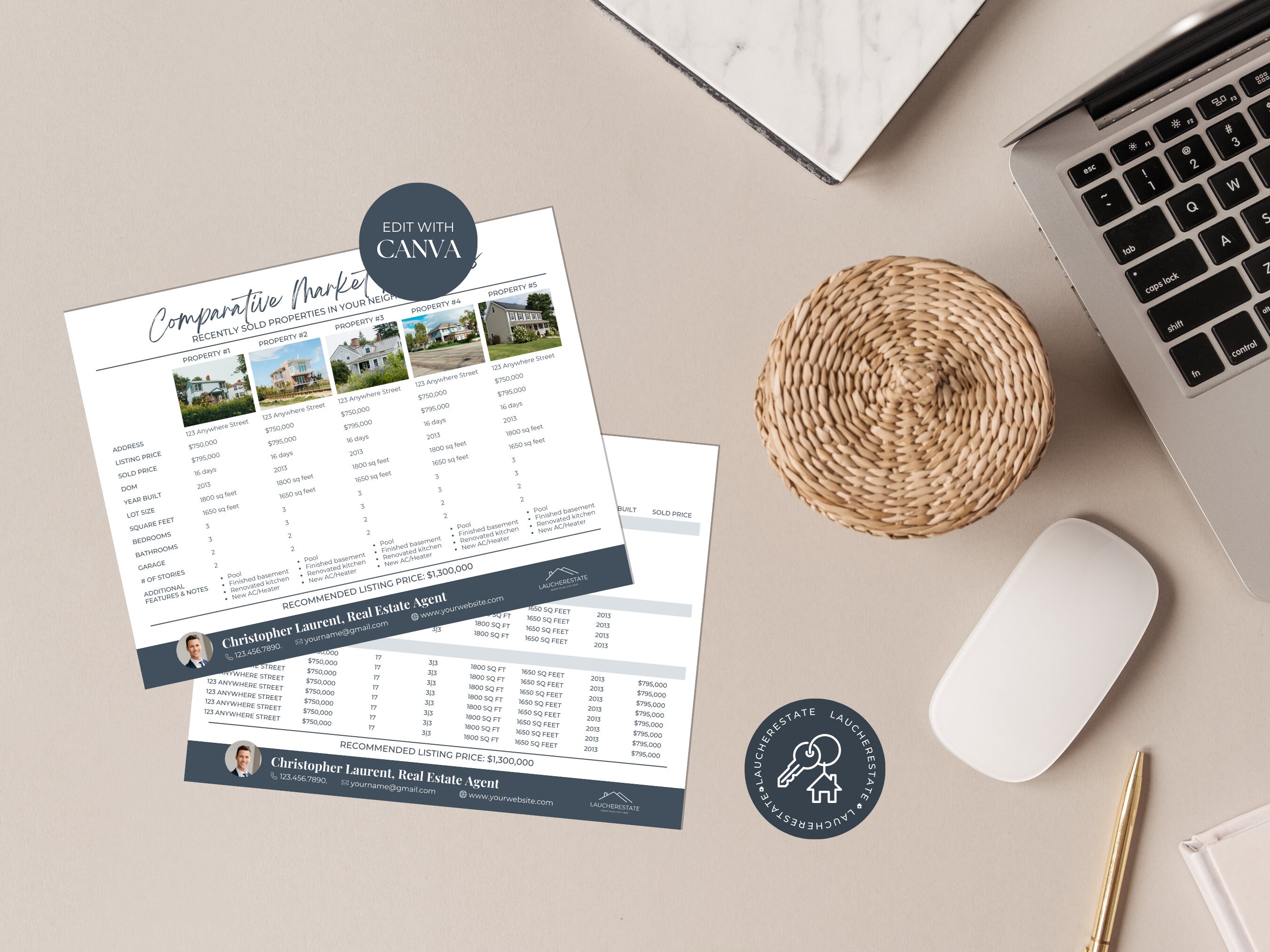 Comparative Market Analysis, Real Estate CMA Template, Realtor CMA ...