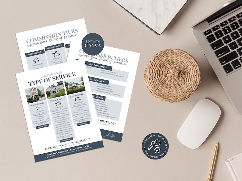 Real Estate Commission Sheet Template, Listing Presentation, Commission ...
