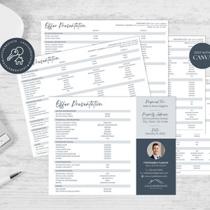 Multiple Offer Sheet, Real Estate Offer Summary Sheet, Realtor ...