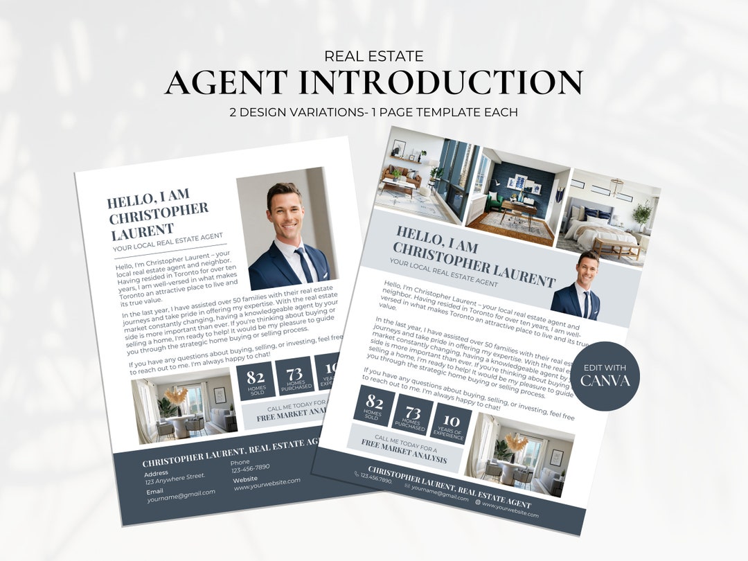 Real Estate Agent Introduction Flyers, New Realtor Flyer, Real Estate ...