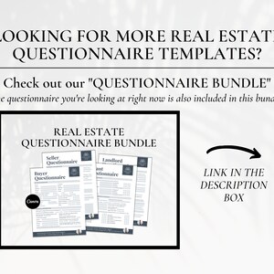 Real Estate Landlord Questionnaire, Landlord Forms, Rental ...
