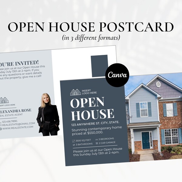 Open House Postcard - Etsy