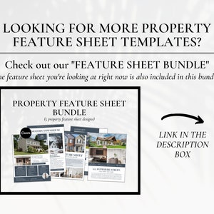 Real Estate Feature Sheet Open House Flyer Home Feature - Etsy