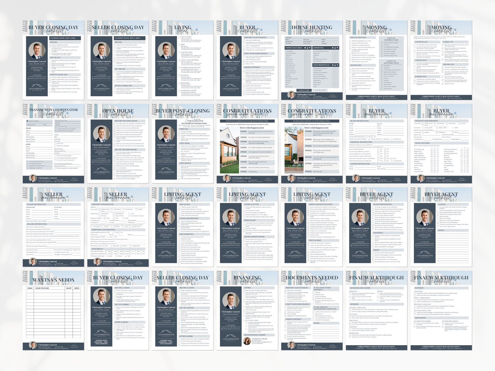 Real Estate Agent Checklist Bundle, Property Listing Checklist, Home ...