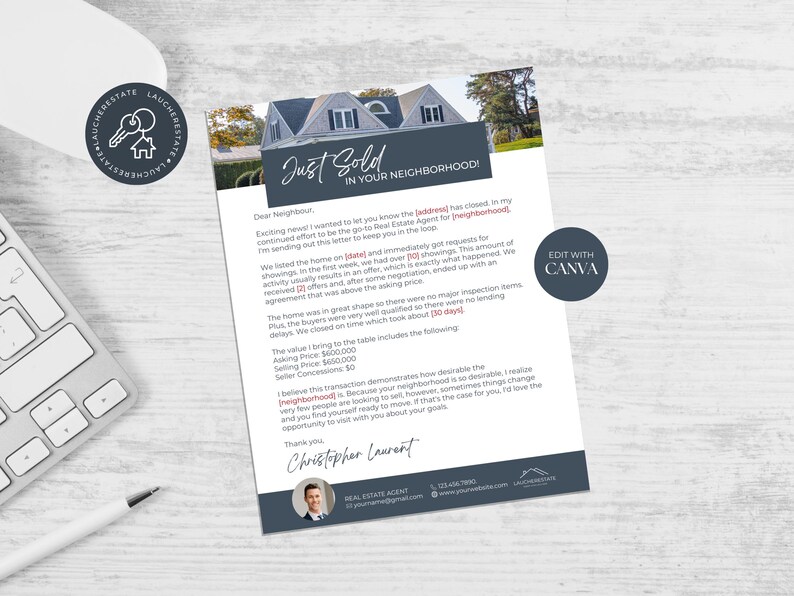 Real Estate Neighborhood Farming Letter, Sold in Your Neighborhood ...