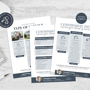 Real Estate Commission Sheet Template, Listing Presentation, Commission ...