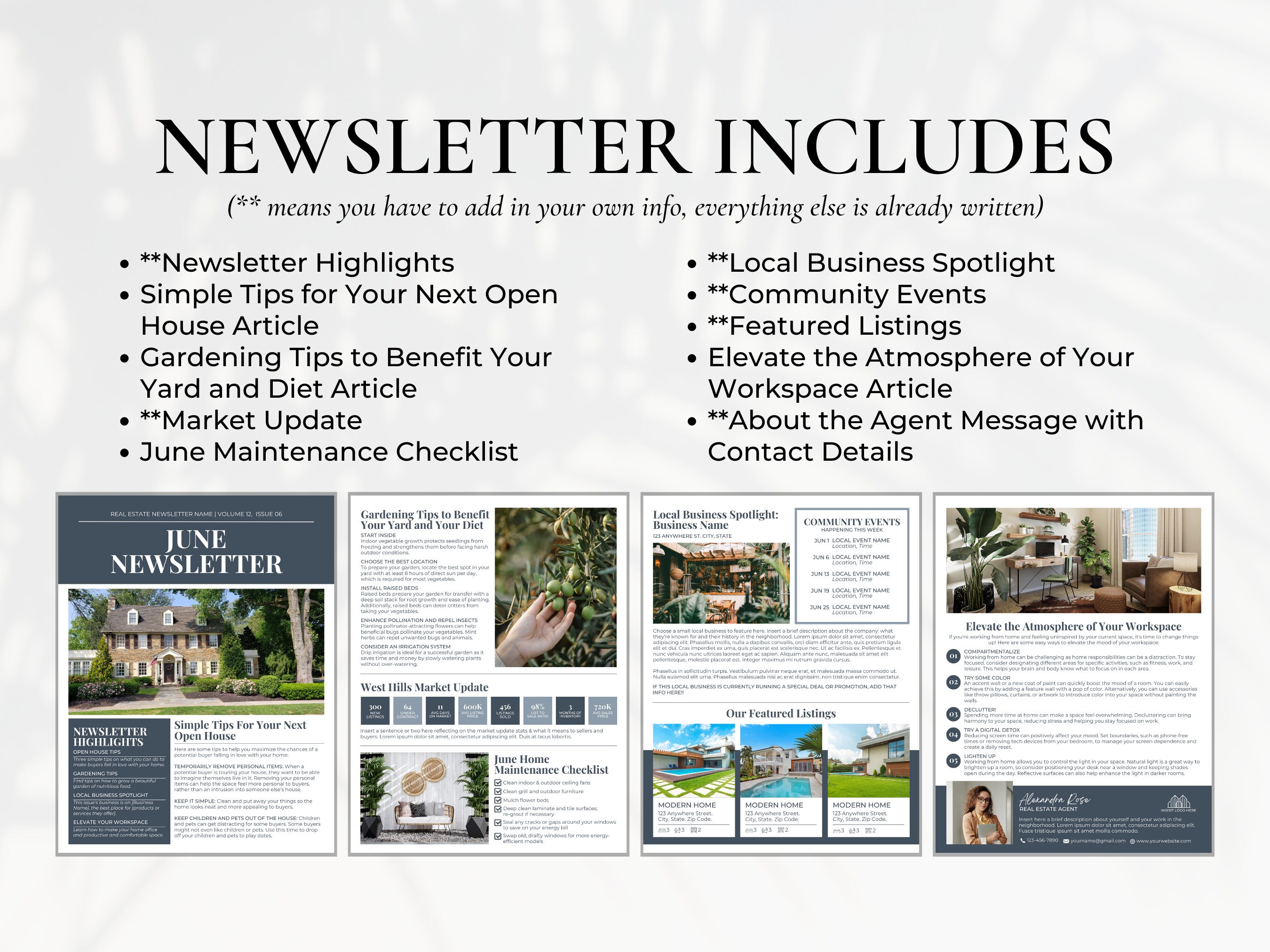 Real Estate June 2023 Newsletter, June Newsletter Template, Real Estate ...