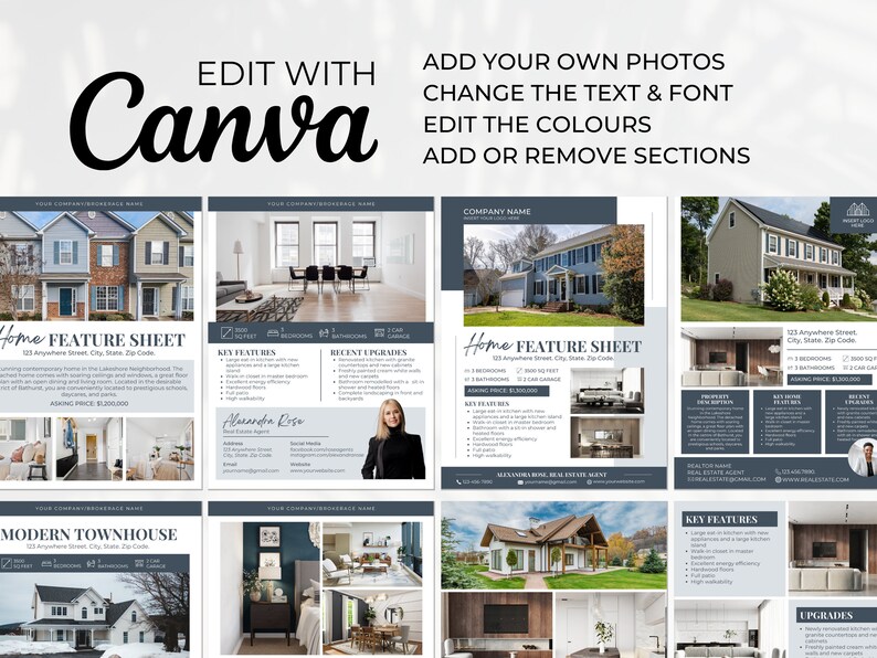 Real Estate Property Feature Sheet Bundle Realty Feature - Etsy