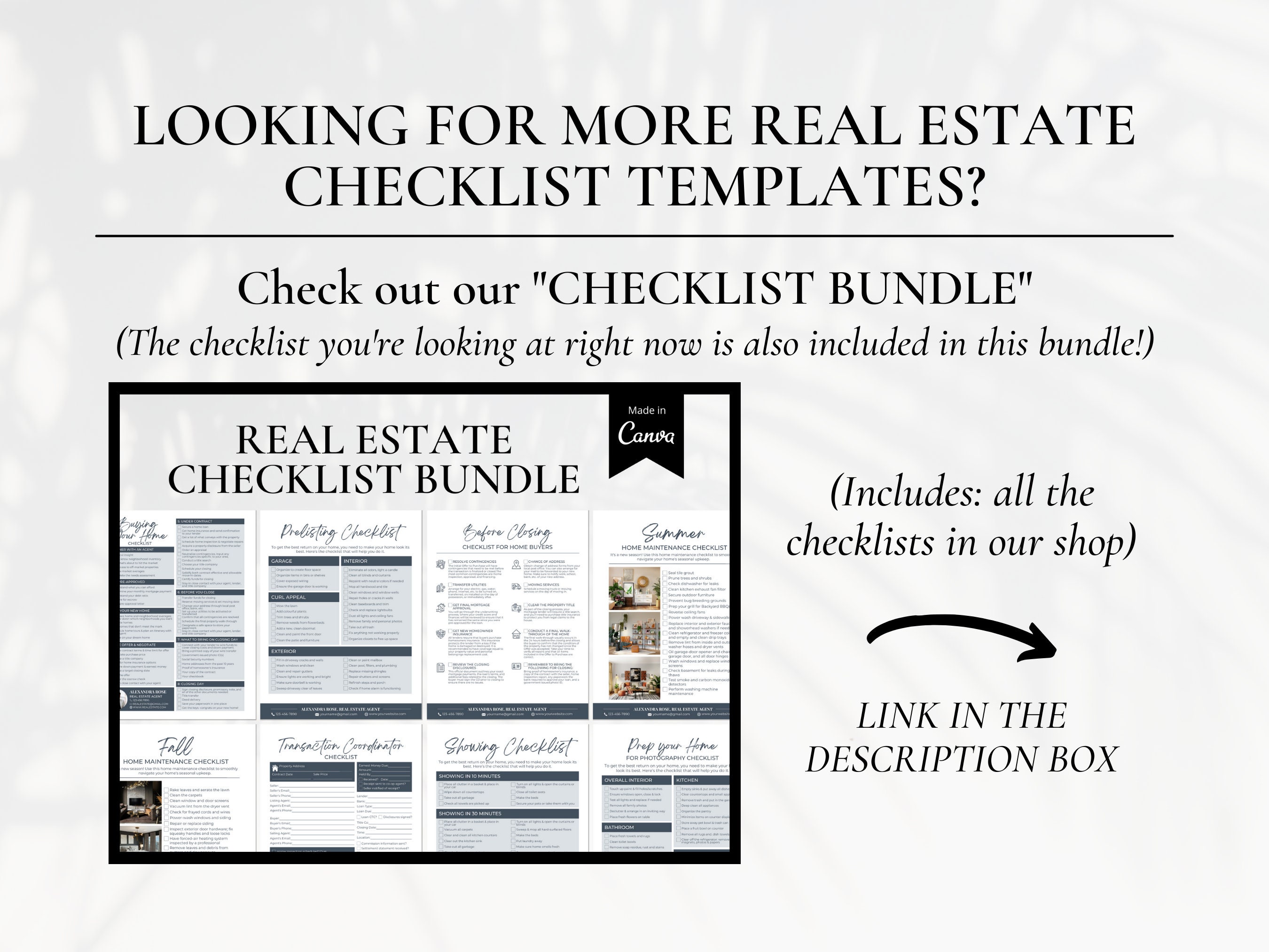 Real Estate Pre-listing Checklist, Home Selling Guide, Home Seller ...