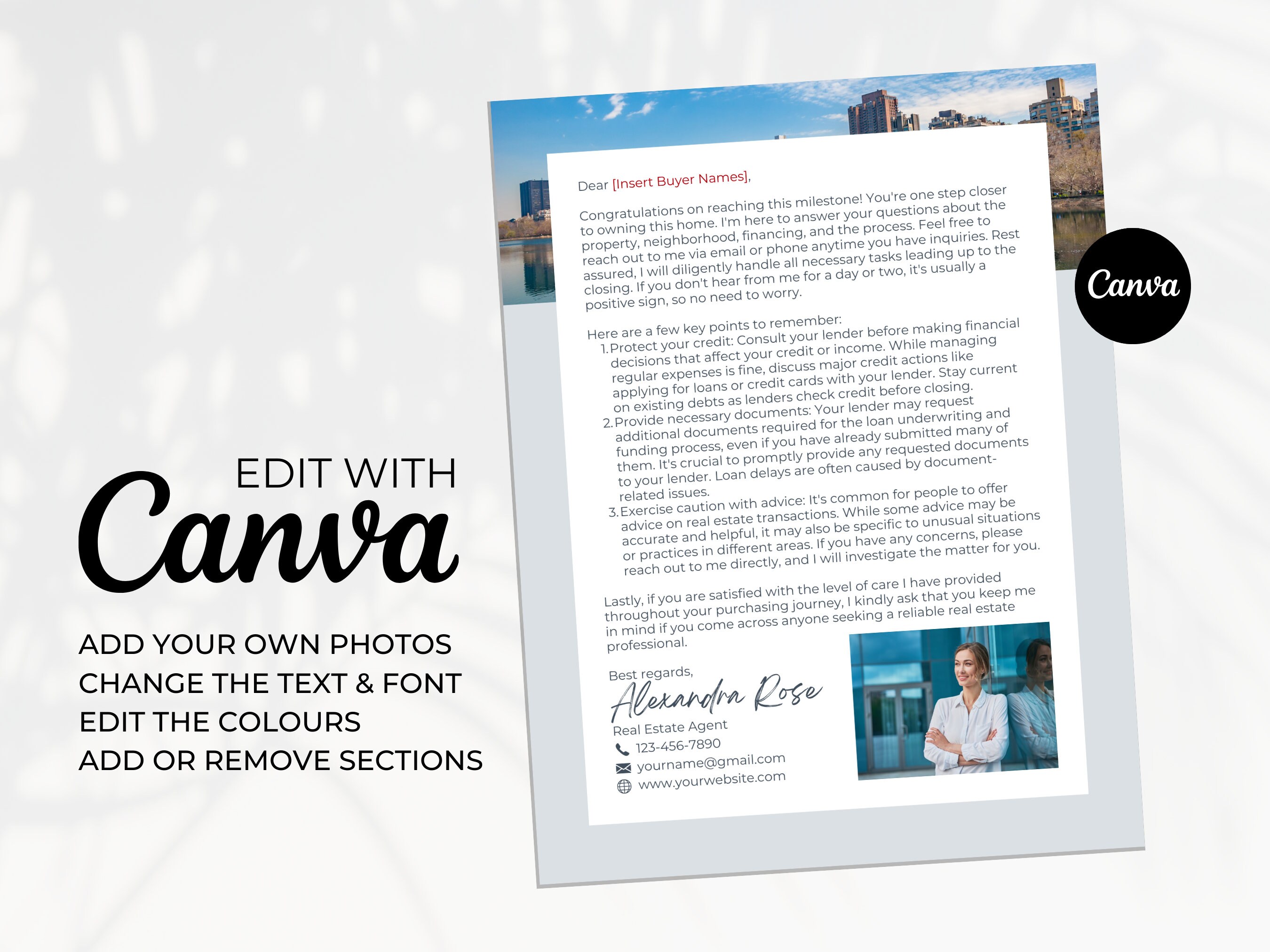 Under Contract Letter for Buyers Home Buying Letter Real - Etsy