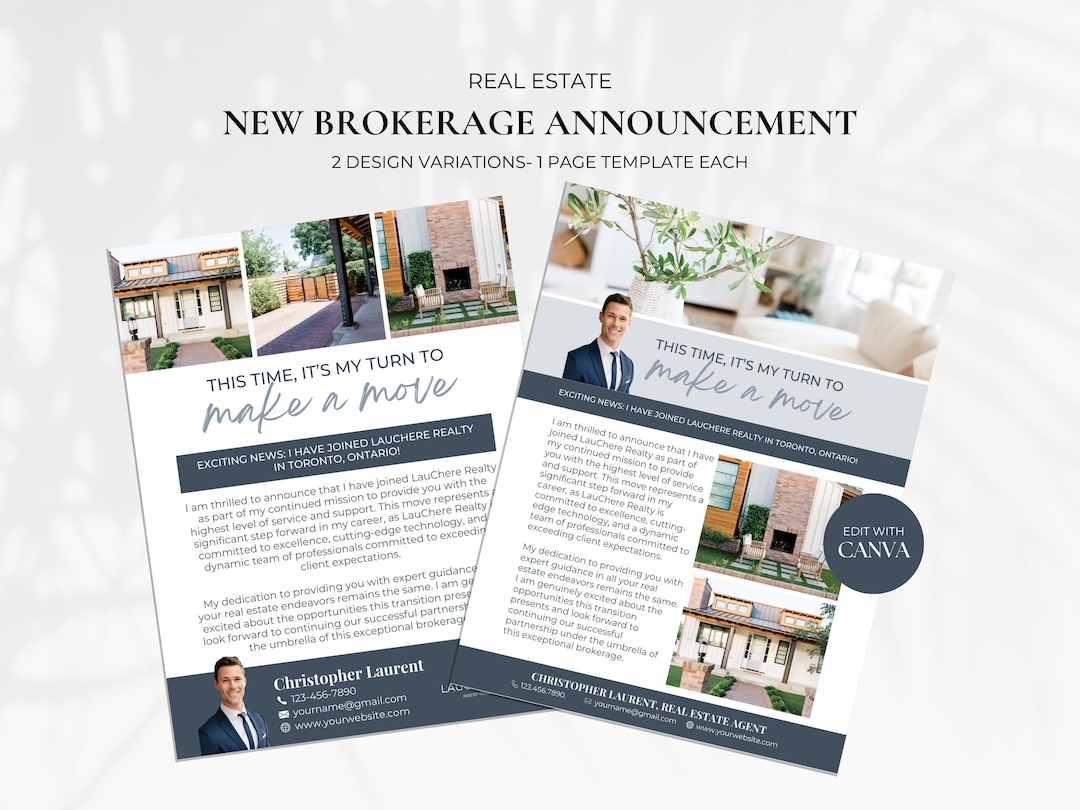 Real Estate New Brokerage Flyer, Realtor New Brokerage Change ...