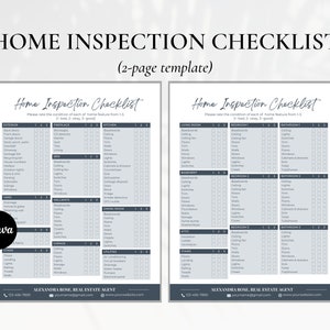 Home Inspection Checklist, Home Buyer Checklist, House Inspection Guide ...