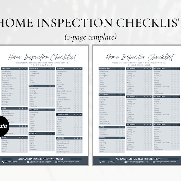 Home Buyer Inspection Checklist - Etsy